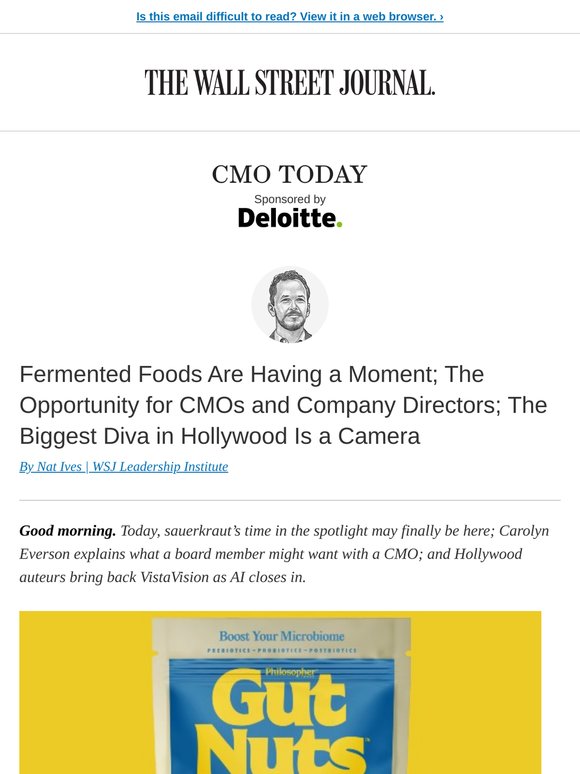 The Wall Street Journal: CMO Today: Gut Nuts | Milled