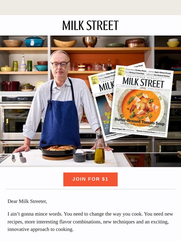 Milk Street Kitchen: You've Been Selected to Receive Milk Street ...