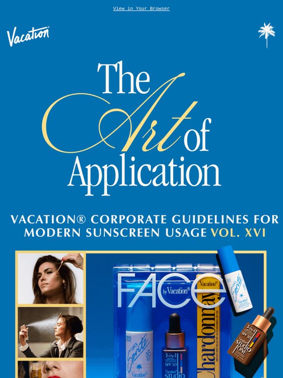 Vacation Inc.: 📘 Guide to Face by Vacation® Sunscreen Kit | Milled