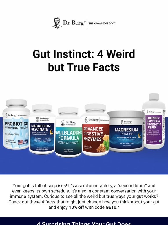 Dr. Berg: 🧠 4 Weird Gut Facts You Won’t Believe | Milled