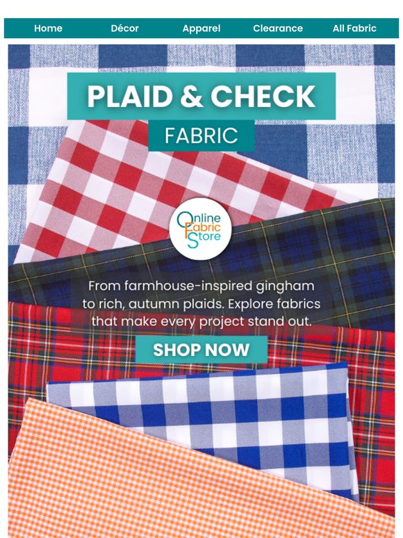 Online Fabric Store: Checks & Plaids You’ll Love to Stitch | Milled