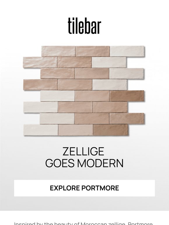 TileBar: Discover our zellige-inspired Portmore collection | Milled