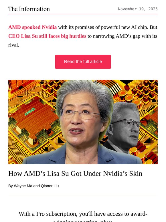 The Information: Exclusive: How AMD’s Lisa Su Got Under Nvidia’s Skin ...