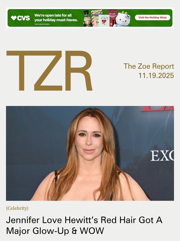 The Zoe Report: Jennifer Love Hewitt’s Red Hair Got A Major Glow-Up ...