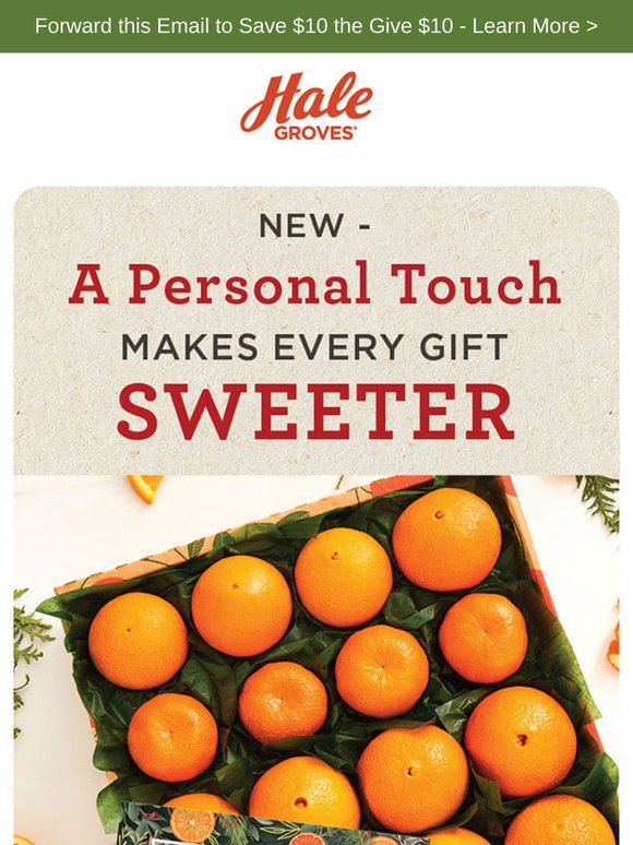 Hale Groves: NEW - A Personal Touch Makes Every Gift Sweeter 🍊 ️ | Milled