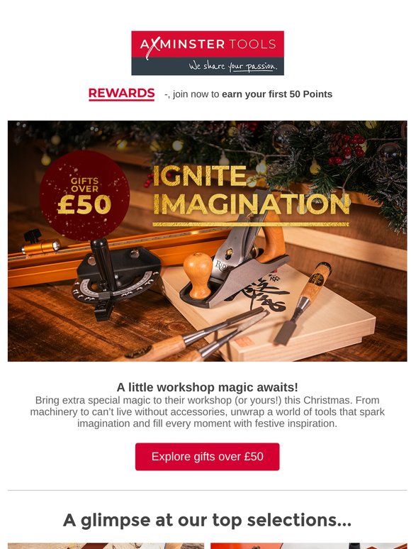 Axminster Tools: Explore gifts over £50 | Milled