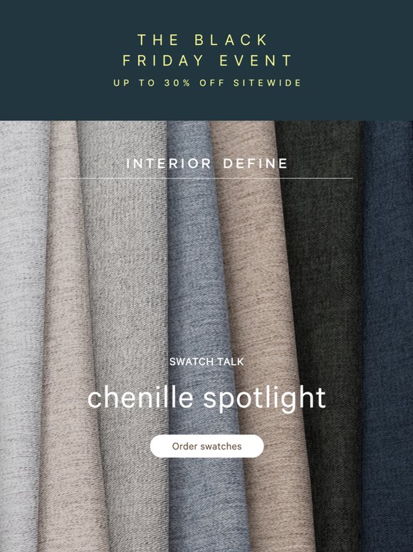 Interior Define: FABRIC FAVES: Chenille | Milled