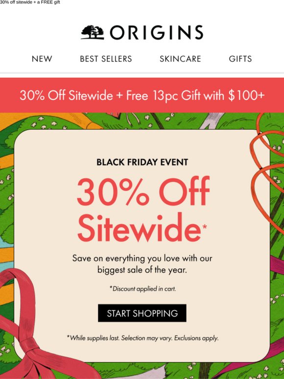 Origins: Black Friday has already started! | Milled