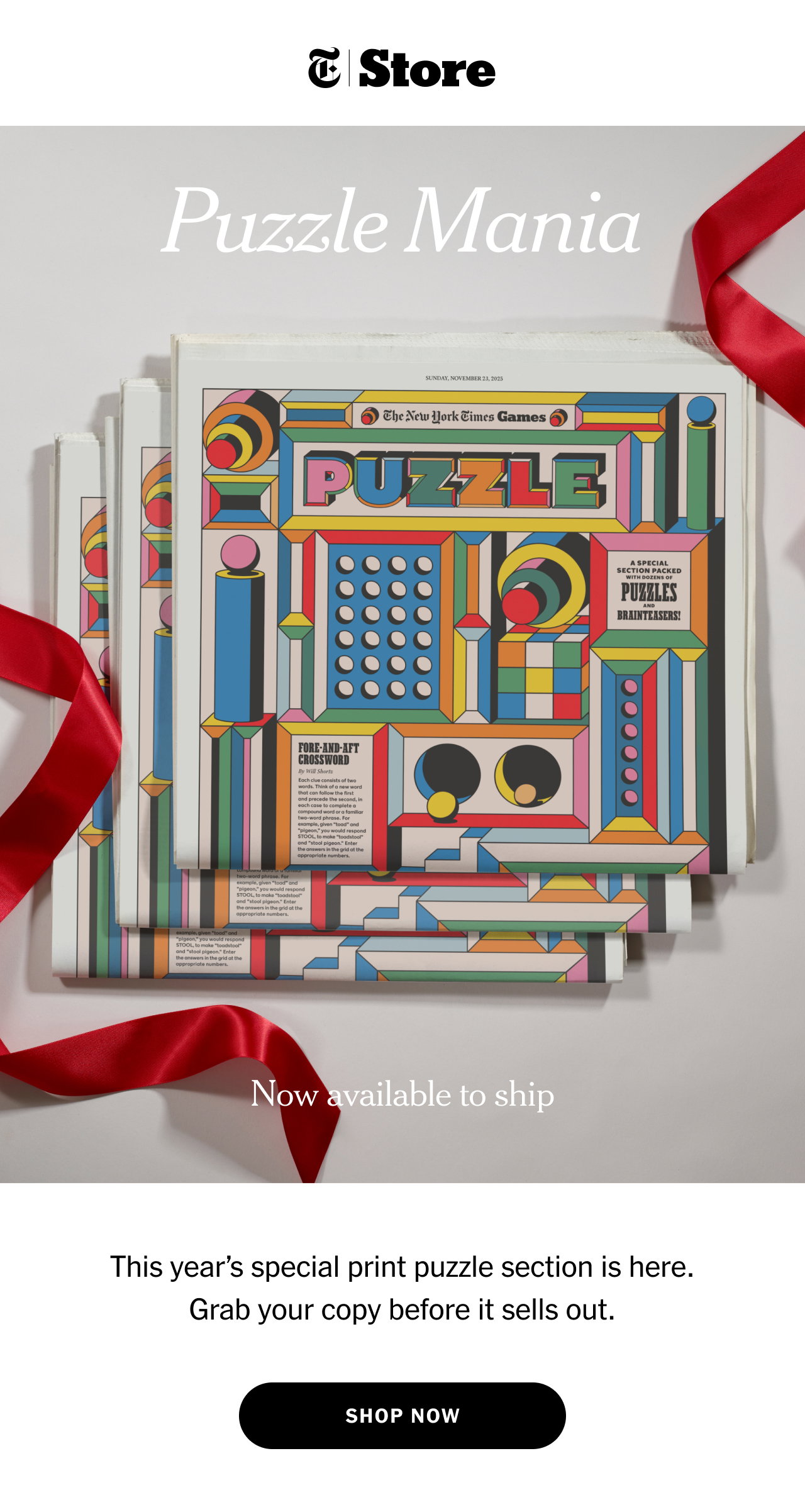 The New York Times Store: Puzzle Mania is here. | Milled