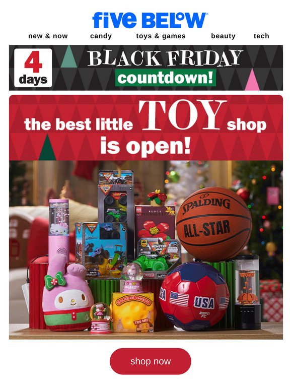 Five Below: NOW OPEN 🎅 The Best Little Toy Shop! | Milled