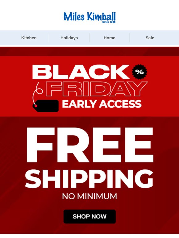 Miles Kimball: Black Friday Starts Now — Free Shipping on Everything ...