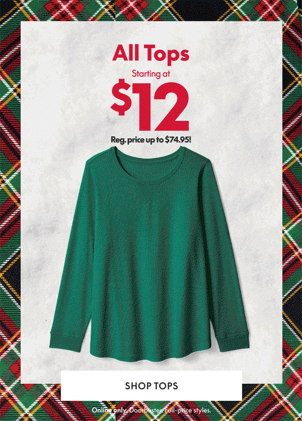 Lane Bryant: LAST CALL: ALL TOPS from $12 + $25 LIVI | Milled