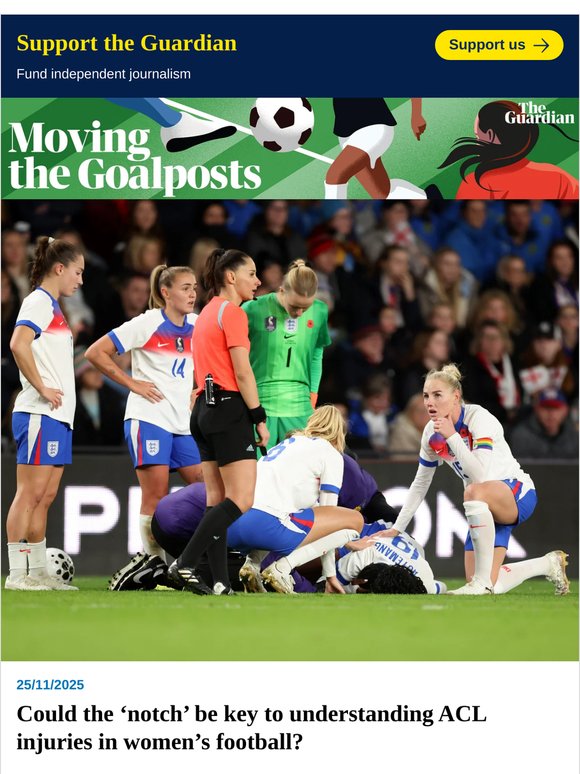 The Guardian: Research into women's ACL ruptures on an 'upward curve ...