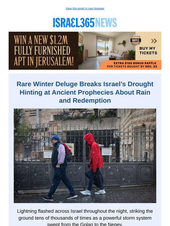 The Israel Bible: Rare Winter Deluge Breaks Israel’s Drought Hinting at ...