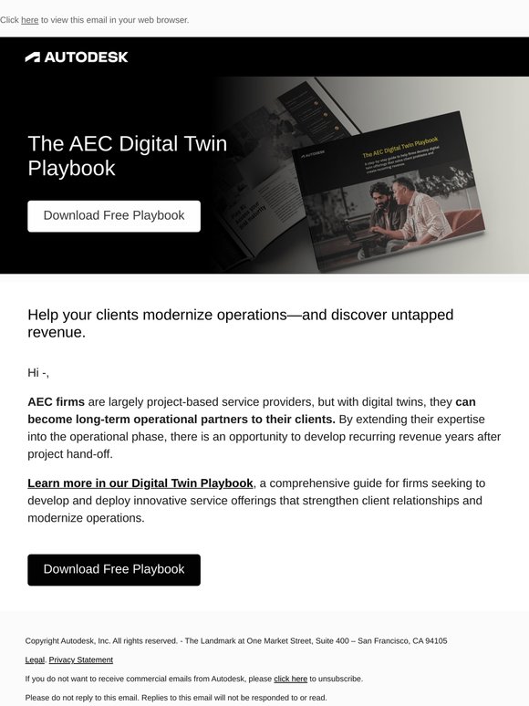 Autodesk: [Digital Twin Playbook] Unlock new revenue streams with ...