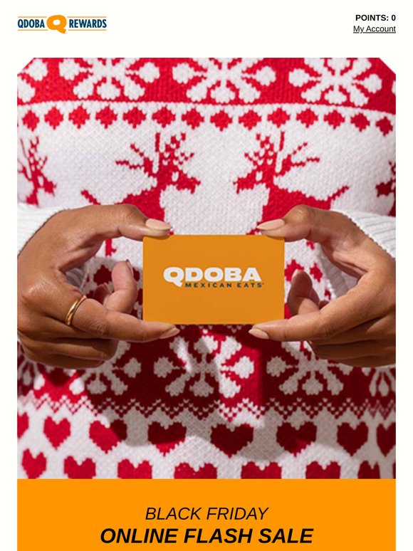 Qdoba: ONLINE ONLY: Buy a $45 gift card, get $10 for you 🙌 | Milled