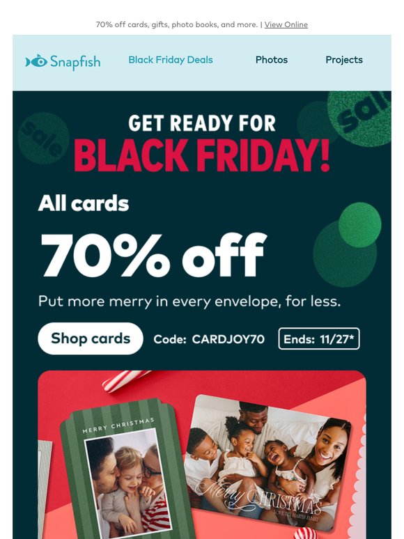 Snapfish: 🛍️ Consider this your Black Friday head start! | Milled