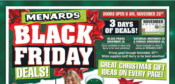 Menards: Take a look at our Black Friday Flyer! | Milled