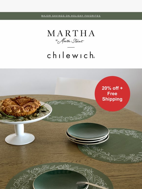 Chilewich: Set an Elegant Holiday Table with Martha Stewart | Milled