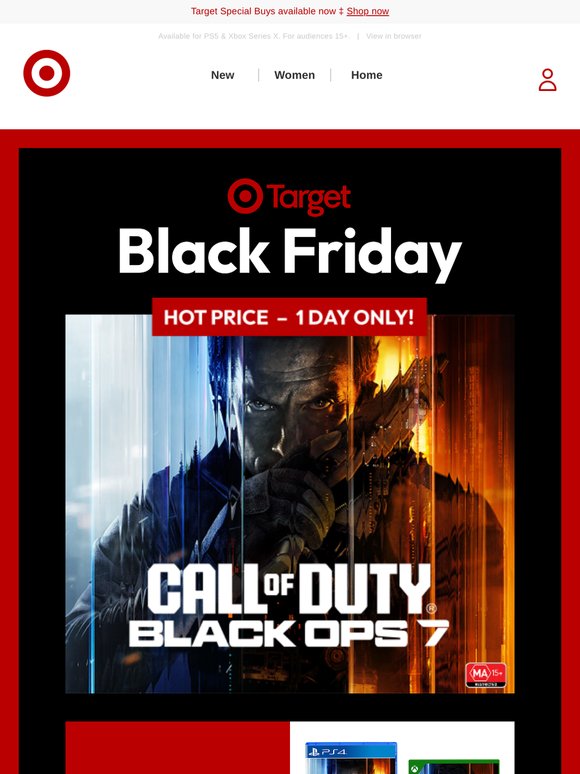 Target: 🔥 Today only! $69 Call of Duty Black Ops 7 | Milled