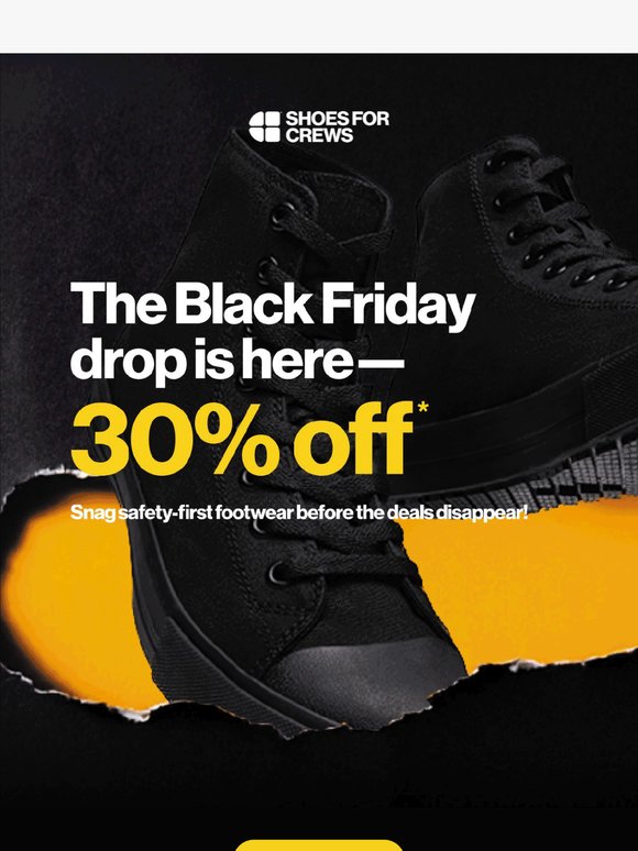 Shoes for Crews: 30% Off: Black Friday drop is here! | Milled