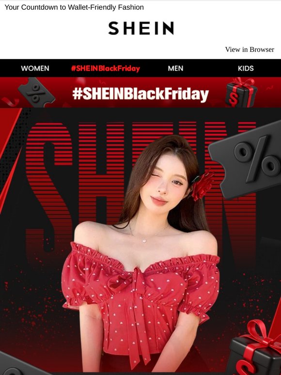 SHEIN: ⏰SHEIN | The Countdown to #SHEINblackfriday | Milled