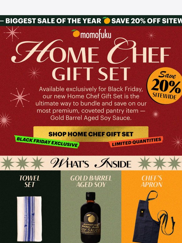 Momofuku: NEW! HOME CHEF GIFT SET | Milled
