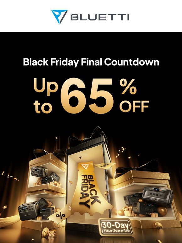 Bluetti: ⏳FINAL Hours: Black Friday 65% OFF Ends Tonight! | Milled
