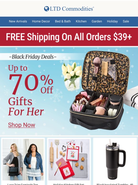 LTD Commodities: Up to 70% Off Gifts for Her ⚫ Black Friday Sale | Milled