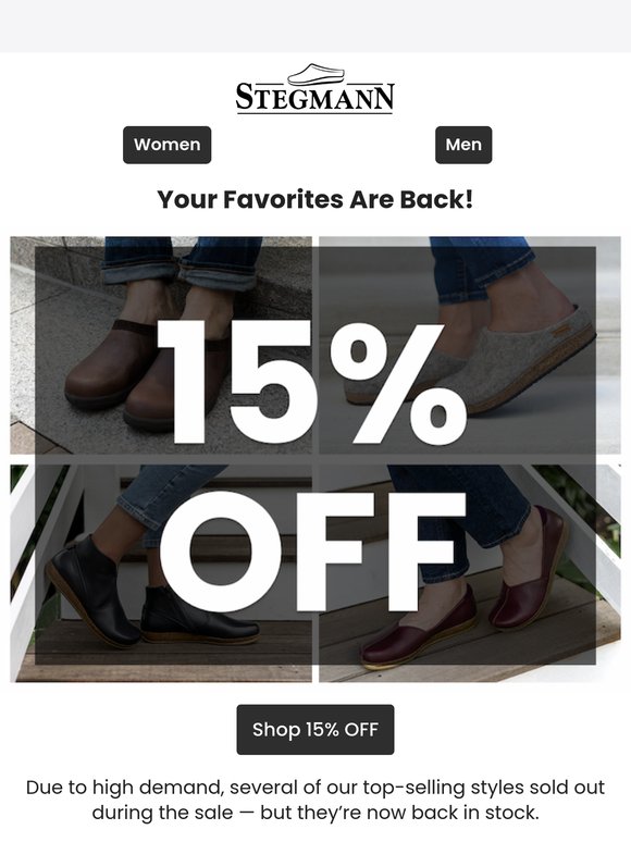Stegmann Clogs: Sold Out During the Sale … Now Back (15% Off) | Milled