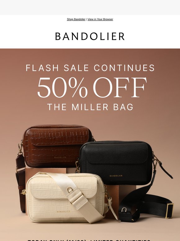 Bandolier: 50% OFF The Miller Bag Flash Sale Starts Now | Milled