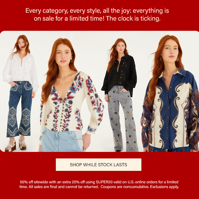 FARM Rio: 50% off SITEWIDE + EXTRA 20% off ALL categories | Milled