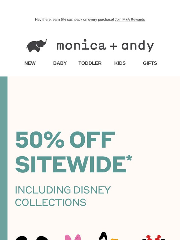 Monica + Andy: 50% Off Disney Collections! 🎁 | Milled