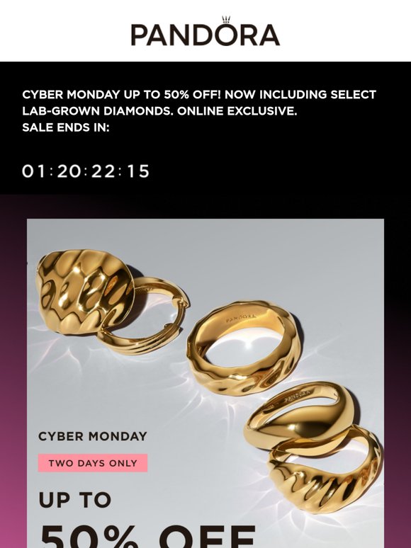 Pandora: Cyber Monday Exclusive! Up to 50% OFF - now including select ...
