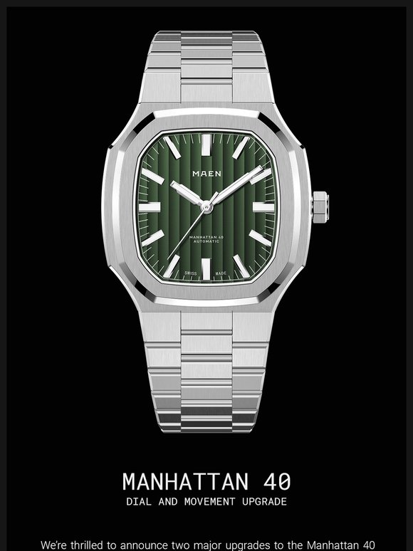 MAEN Watches: Manhattan 40 - Introducing a new dial color and movement ...