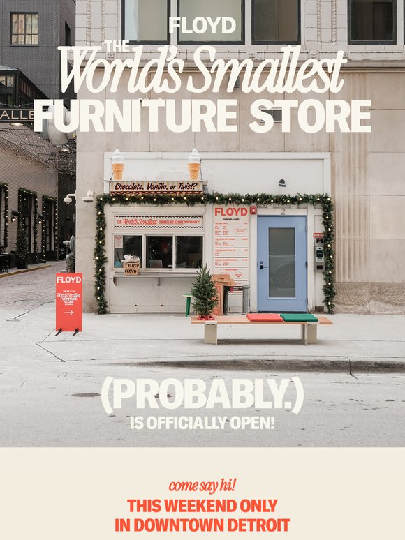 Floyd: NOW OPEN: The World's Smallest Furniture Store (Probably.) | Milled