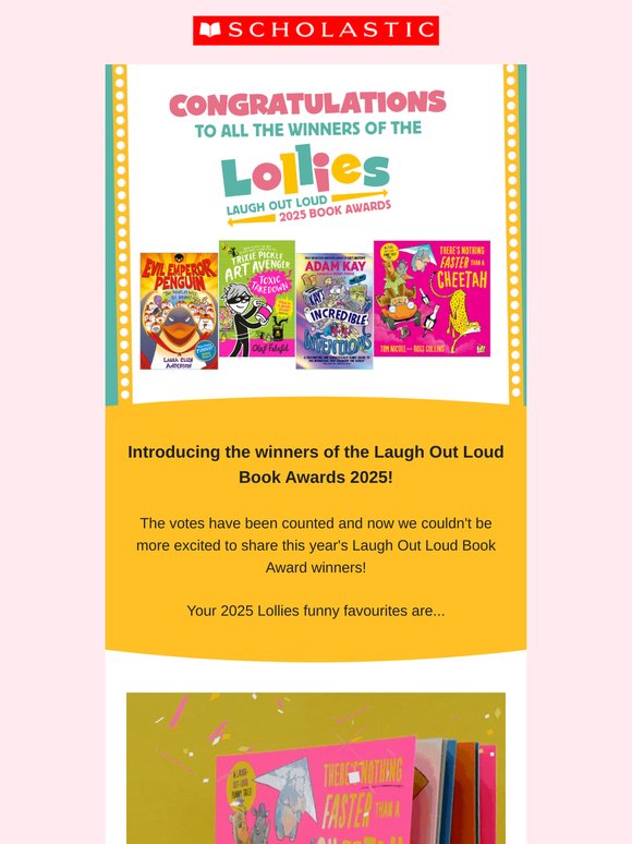 Scholastic: Announcing the winners of the Laugh Out Loud Book Awards ...