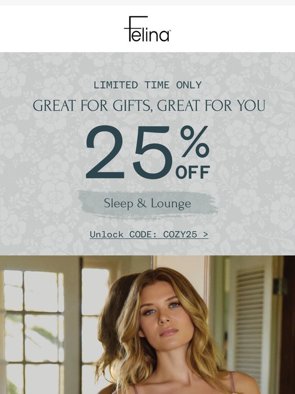 Felina: 25% Off Sleep & Lounge 🤍 | Milled