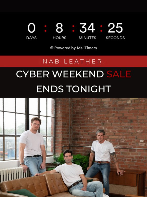 NAB Leather: Final Hours: Cyber Sale Ends Tonight | Milled