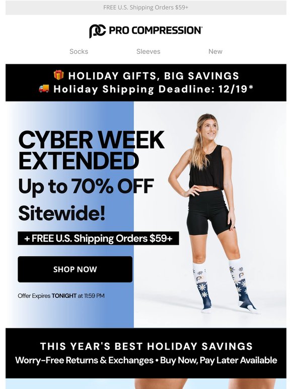 PRO Compression: Last chance at Cyber Week savings! 🚨 | Milled