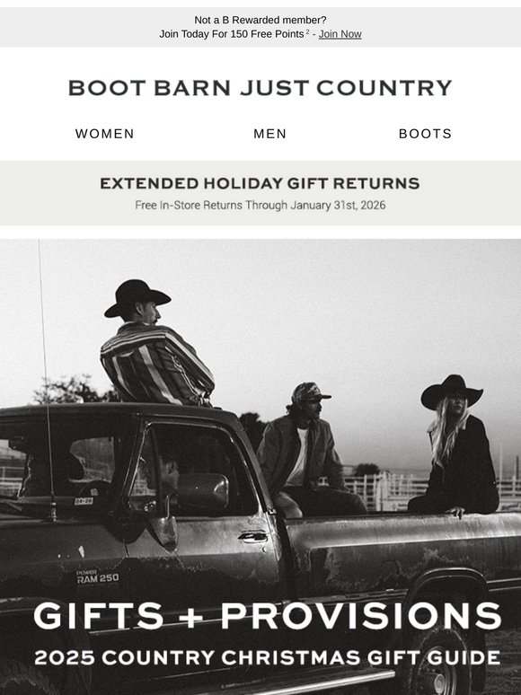 Boot Barn: Christmas gifts for those born & raised country | Milled