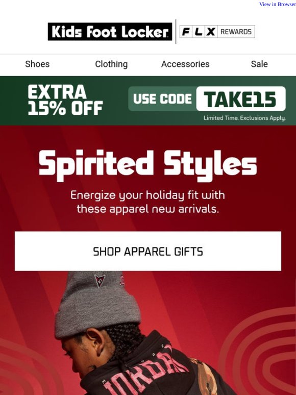 Kids Foot Locker: Festive apparel gifts for kids 🎁👕⭐ | Milled