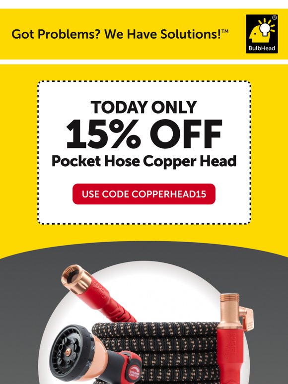 BulbHead: A Gift For You: 15% OFF Pocket Hose Copper Bullet | Milled