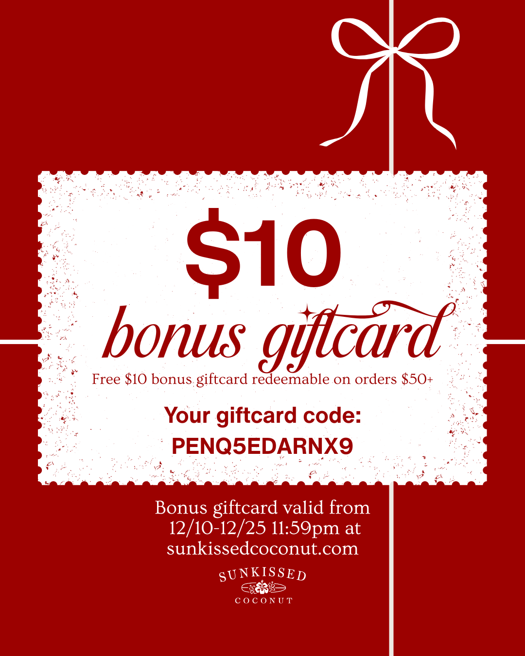 Sunkissedcoconut: You received a $10 Bonus Gift card💳 | Milled