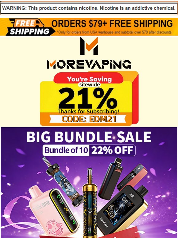 Morevaping: Best Deal! 22% Off for Hot Brand Geek Bar Olit | Milled