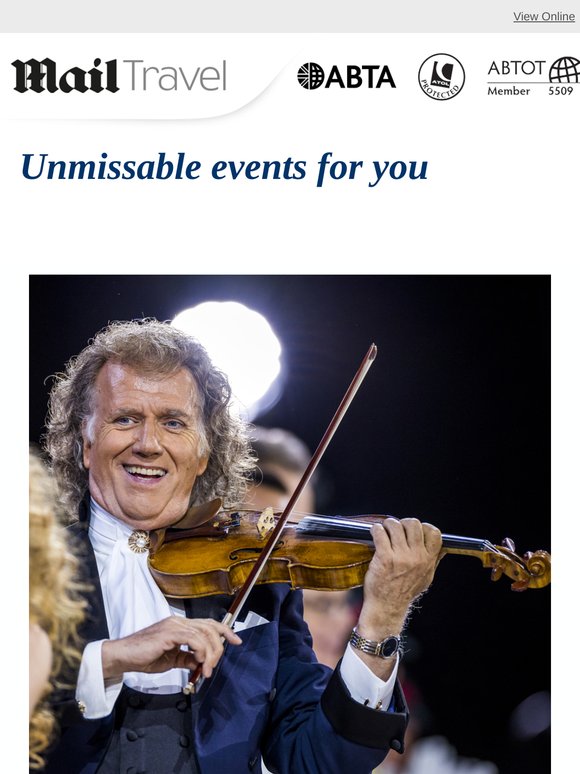 Daily Mail Experiences: Upcoming unmissable events | Milled