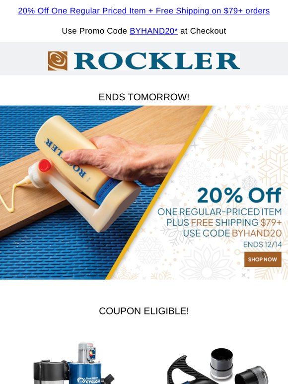 Rockler Woodworking and Hardware Email Newsletters: Shop Sales ...