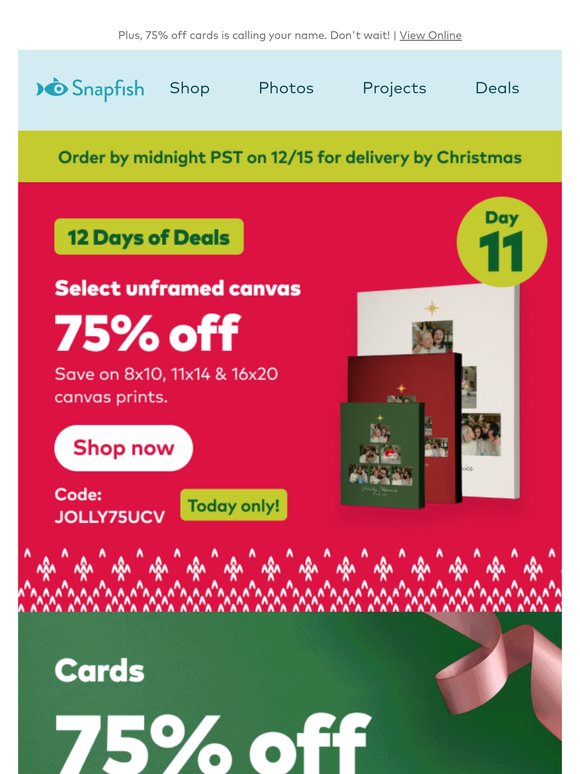 Snapfish: Time’s running out for Christmas delivery! | Milled