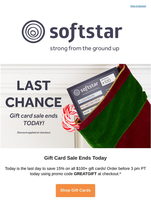 Softstar Shoes: Gift Card Sale Ends in 8 Hours! | Milled