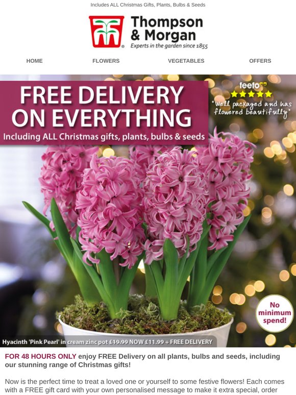 Thompson & Morgan: FREE DELIVERY on EVERYTHING! | Milled